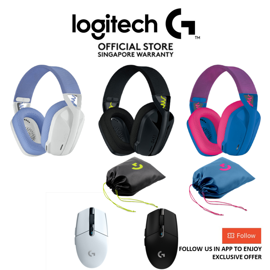Logitech G435 Lightspeed & Bluetooth Wireless Lightweight Gaming ...