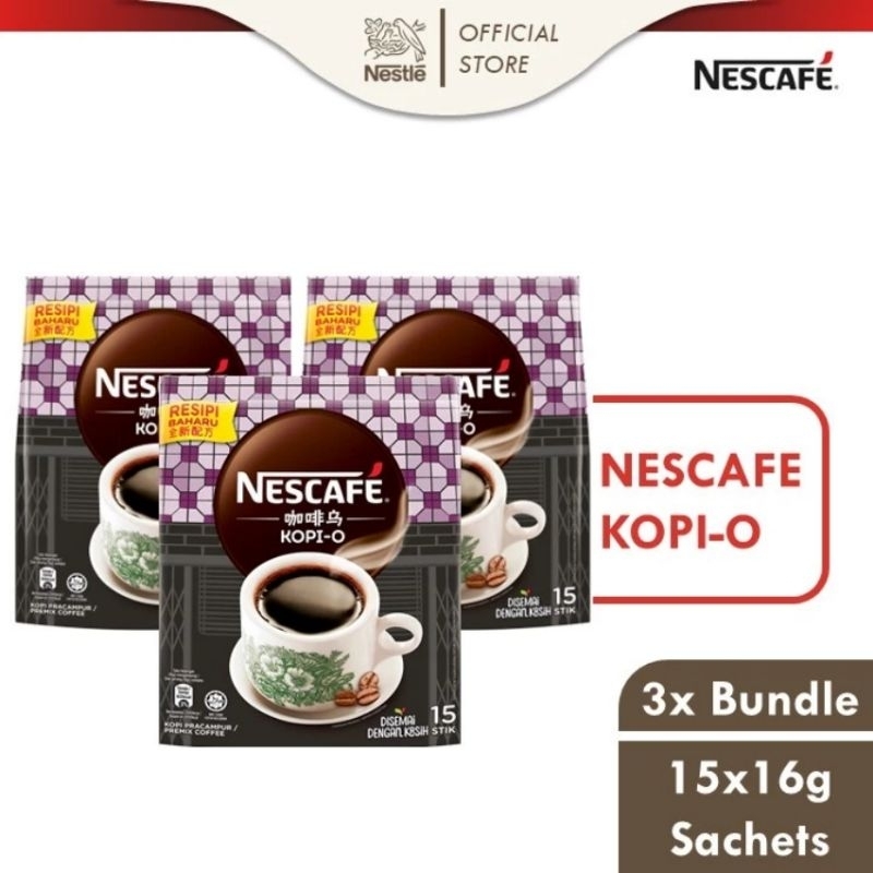 NESCAFE Singapore KOPI O [15 Sticks] @ 16 Gr TRIPLE PACK | Shopee Singapore