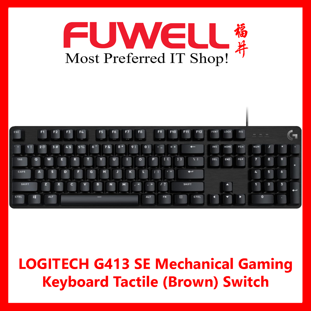 FUWELL- LOGITECH G413 SE Mechanical Gaming Keyboard Tactile (Brown ...