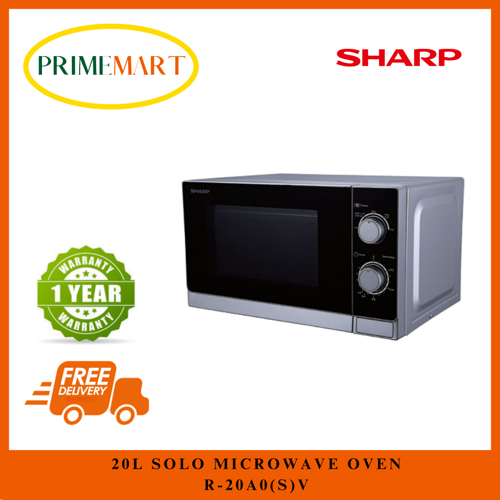 SHARP R-20A0(S)V 20L SOLO MICROWAVE OVEN - 1 YEAR WARRANTY | Shopee ...