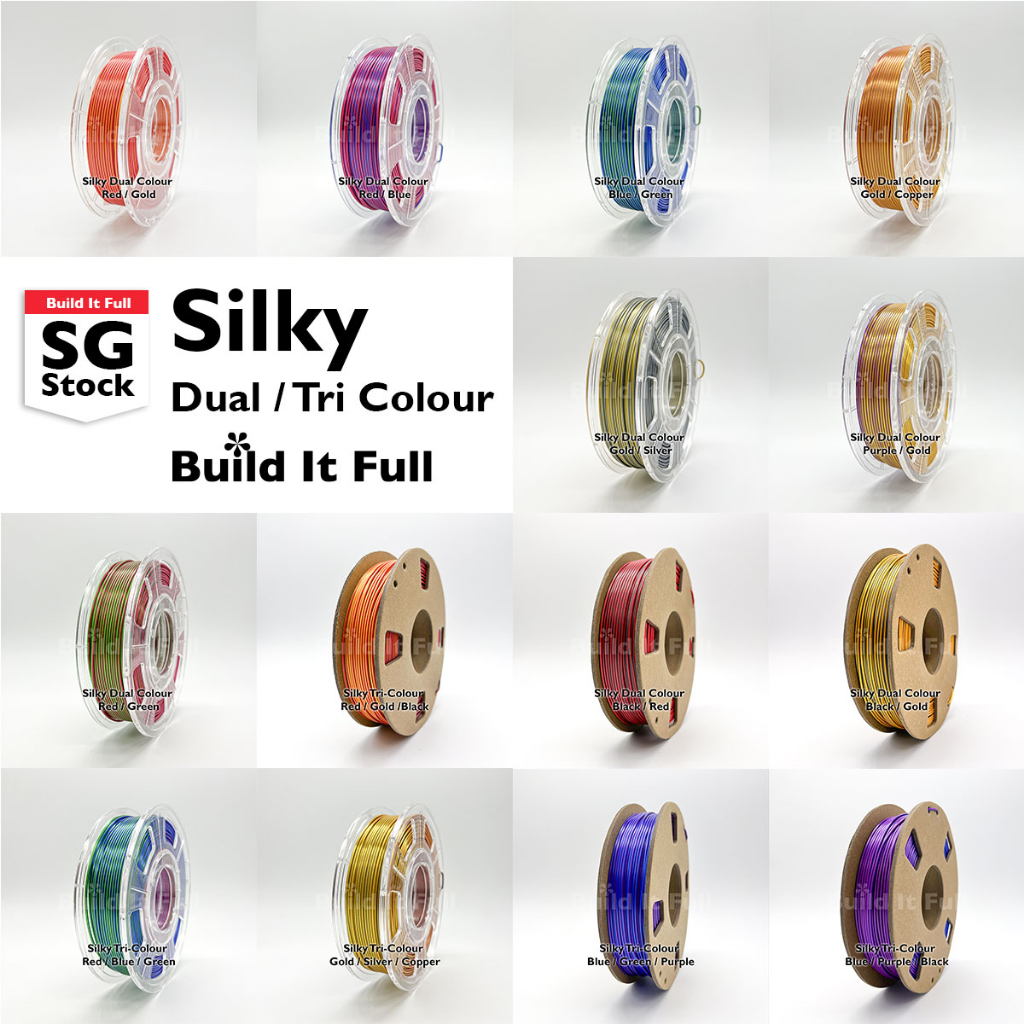 [SG Stock] Silk PLA Silky Dual or Tri-Colour PLA Filament 3D Printing ...