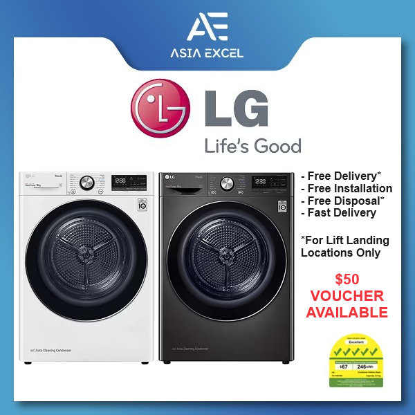 LG TD-H10VWD | TD-H10VBD 10KG WHITE/BLACK STEEL DUAL INVERTER FRONT ...