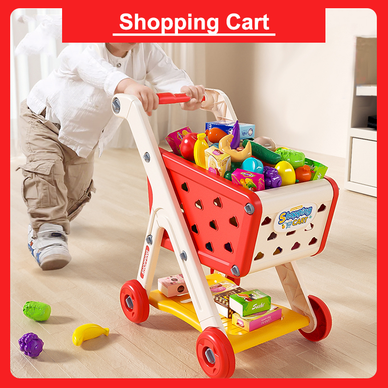 [SG Stock] Shopping Cart Toy 26pcs Kids Baby Children Trolley Game ...