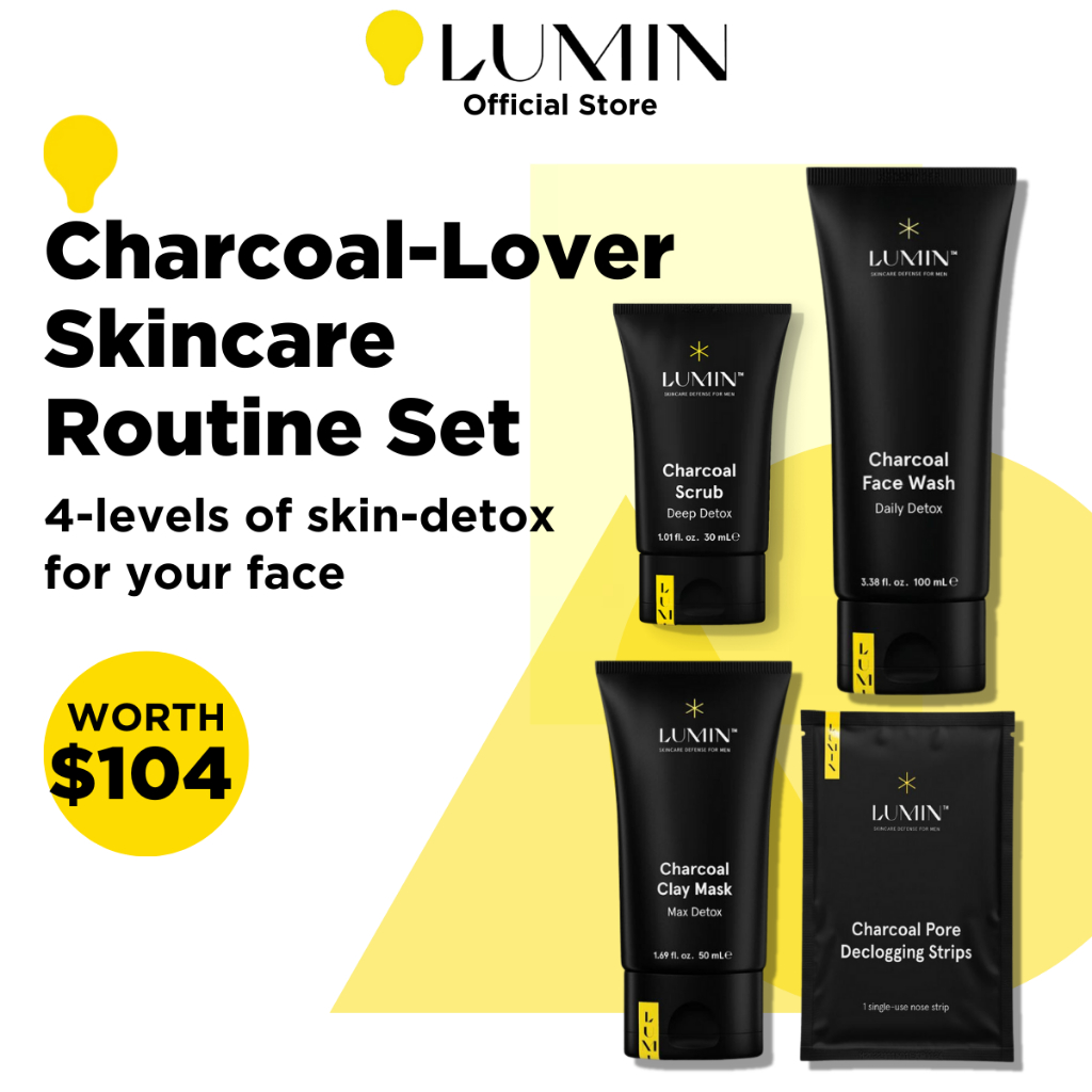 LUMIN | Charcoal Lover Bundle: 4 Levels Of Skin-Detox For Your Face To Deep Cleanse & Detoxify ...