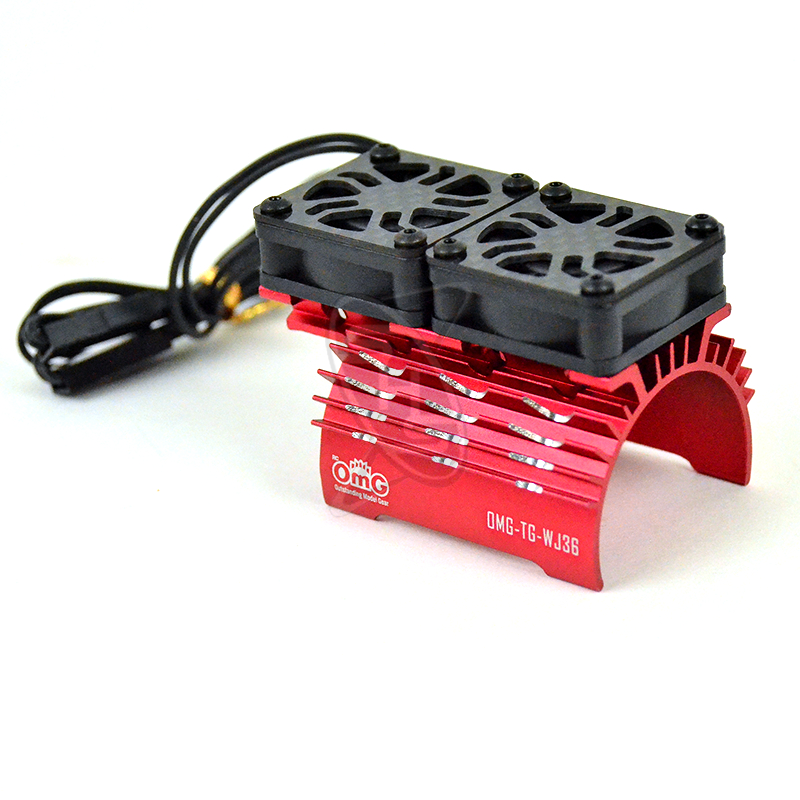 OMG Heatsink for Dual Cooling Fan for 550/540/36mm Motor (Red/Black ...