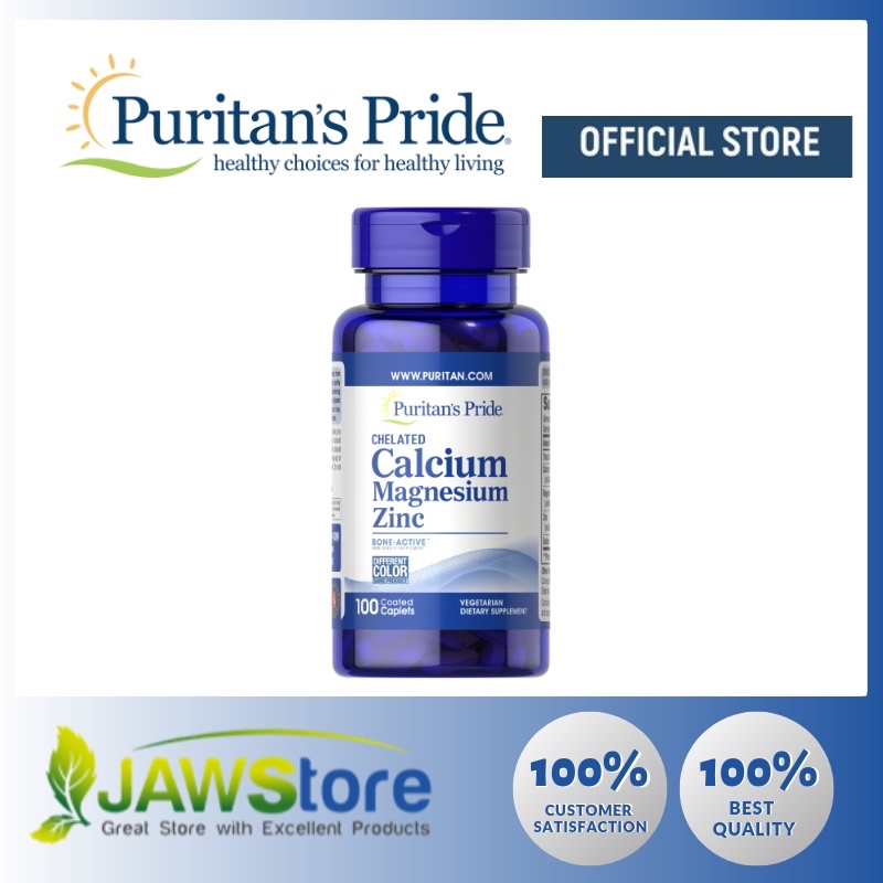 Puritan's Pride Calcium Magnesium Zinc 1000 mg/400 mg/25 mg | Shopee ...