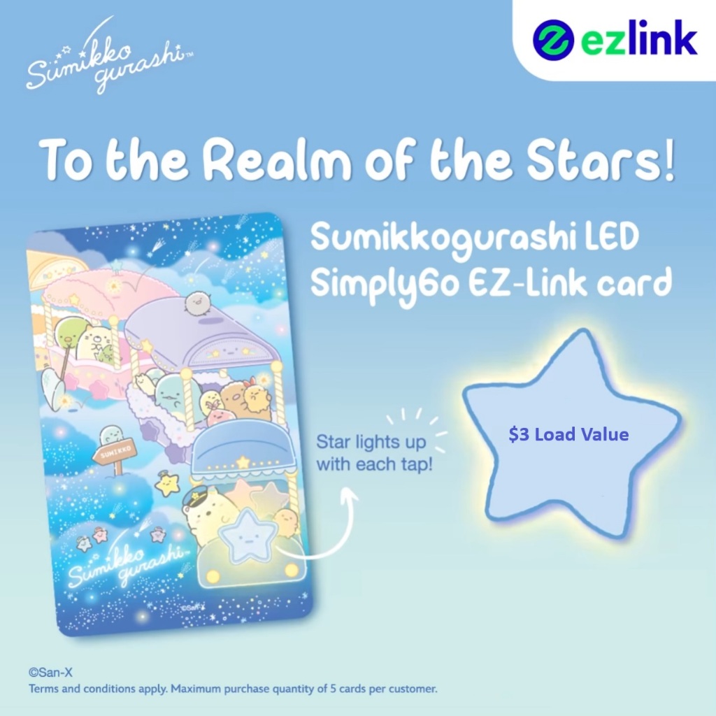 Limited Edition - San-X Japan Sumikko Gurashi LED SimplyGo EZ-Link Card ...