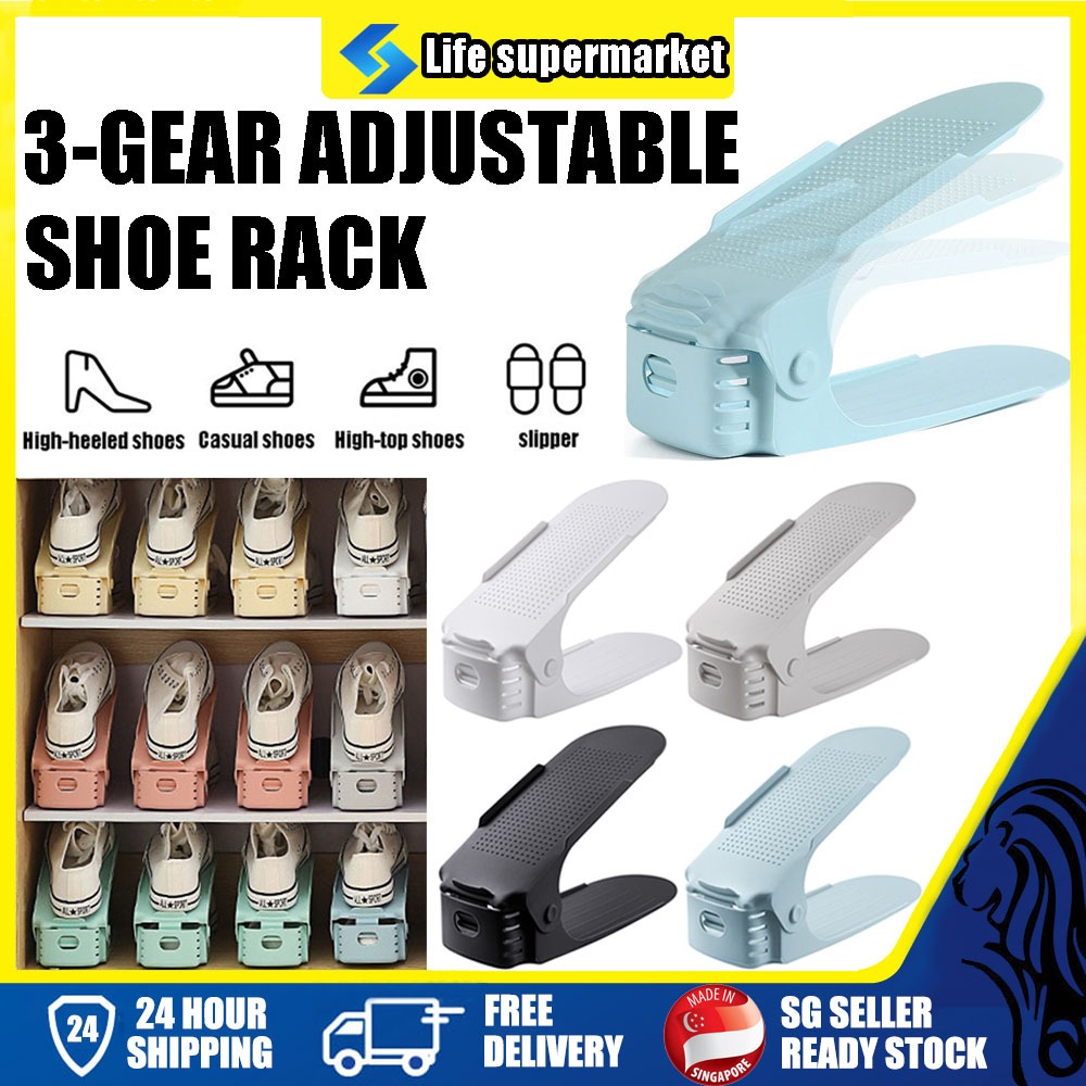 [SG Stock]Adjustable Upgraded Shoe Rack Organizer | Double-Layer Shoe ...