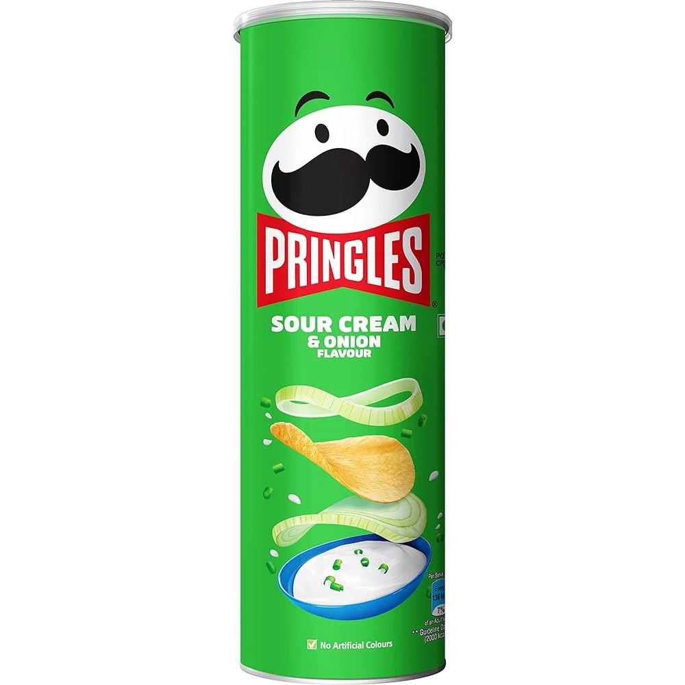 Pringles Sour Cream and Onion Potato Crisps Chips 134g | Shopee Singapore