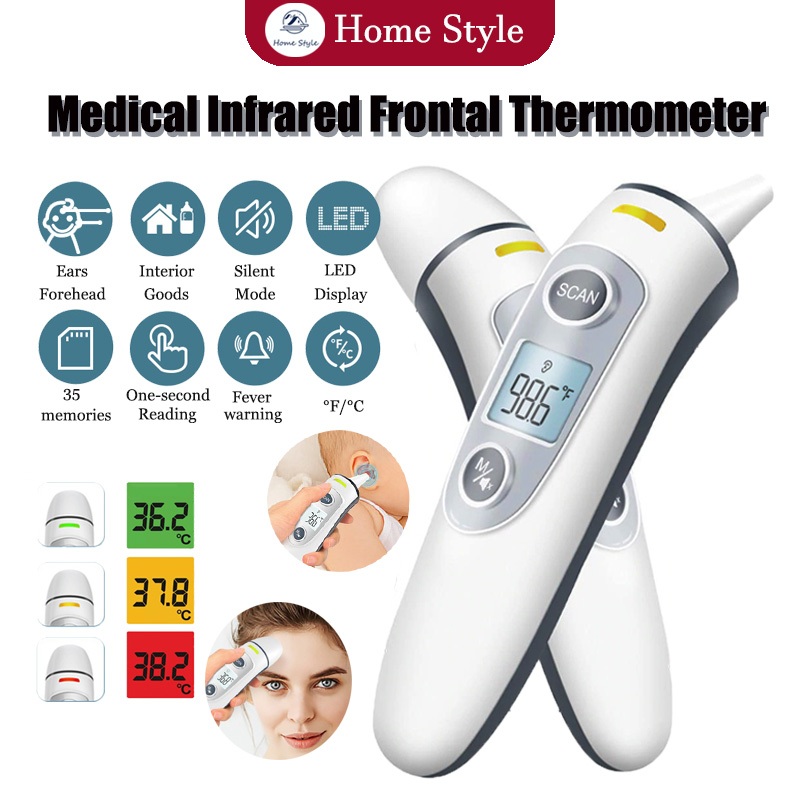 SPOETRY Infrared Forehead Thermometer+Ear Infrared Thermometer Digital ...