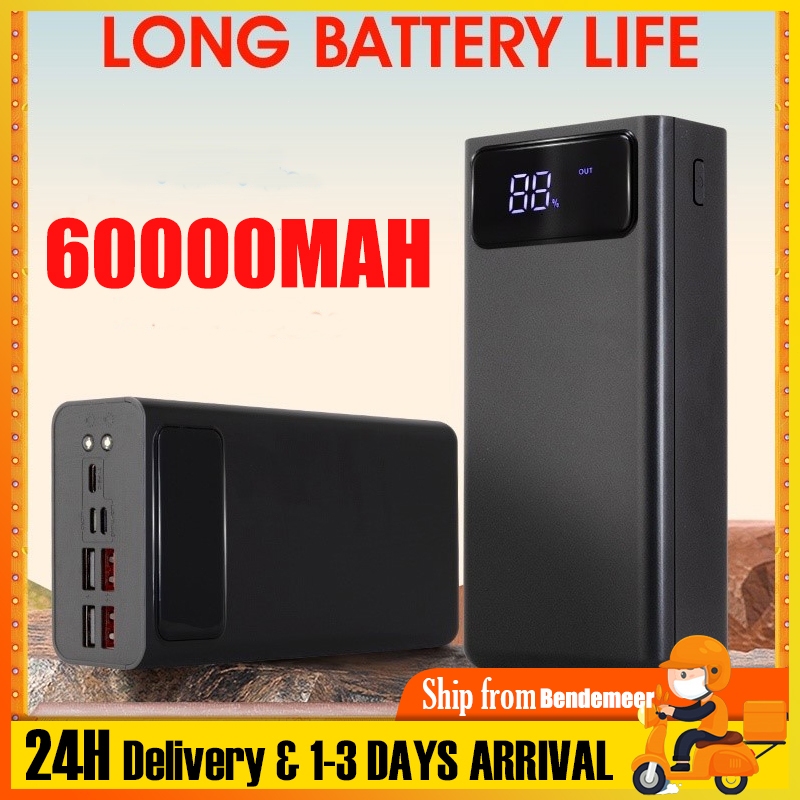 【SG】60000mAh Power Bank 4 USB Fast Charging Powerbank LED Digital ...