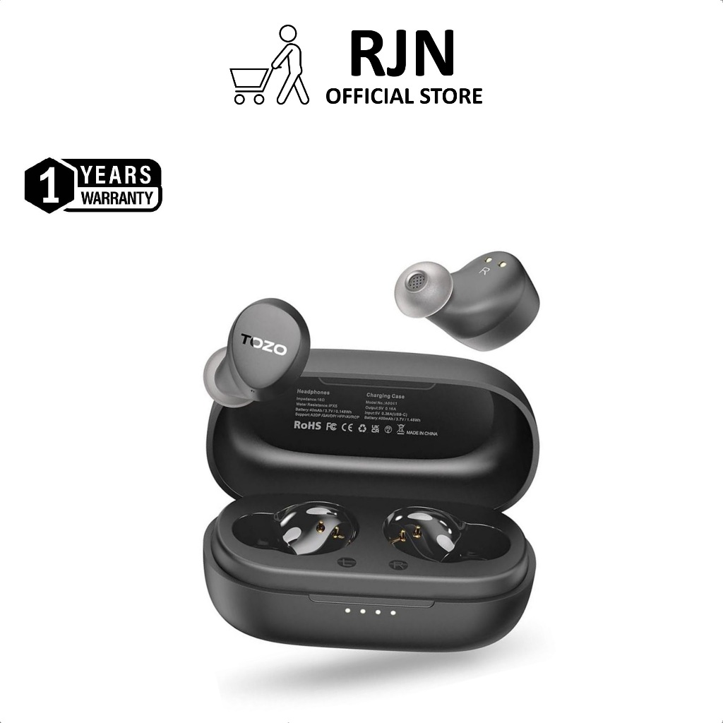 TOZO Agile Dots Wireless Earbuds Ultra Lightweight and Compatible with Small Ears and Bluetooth ...