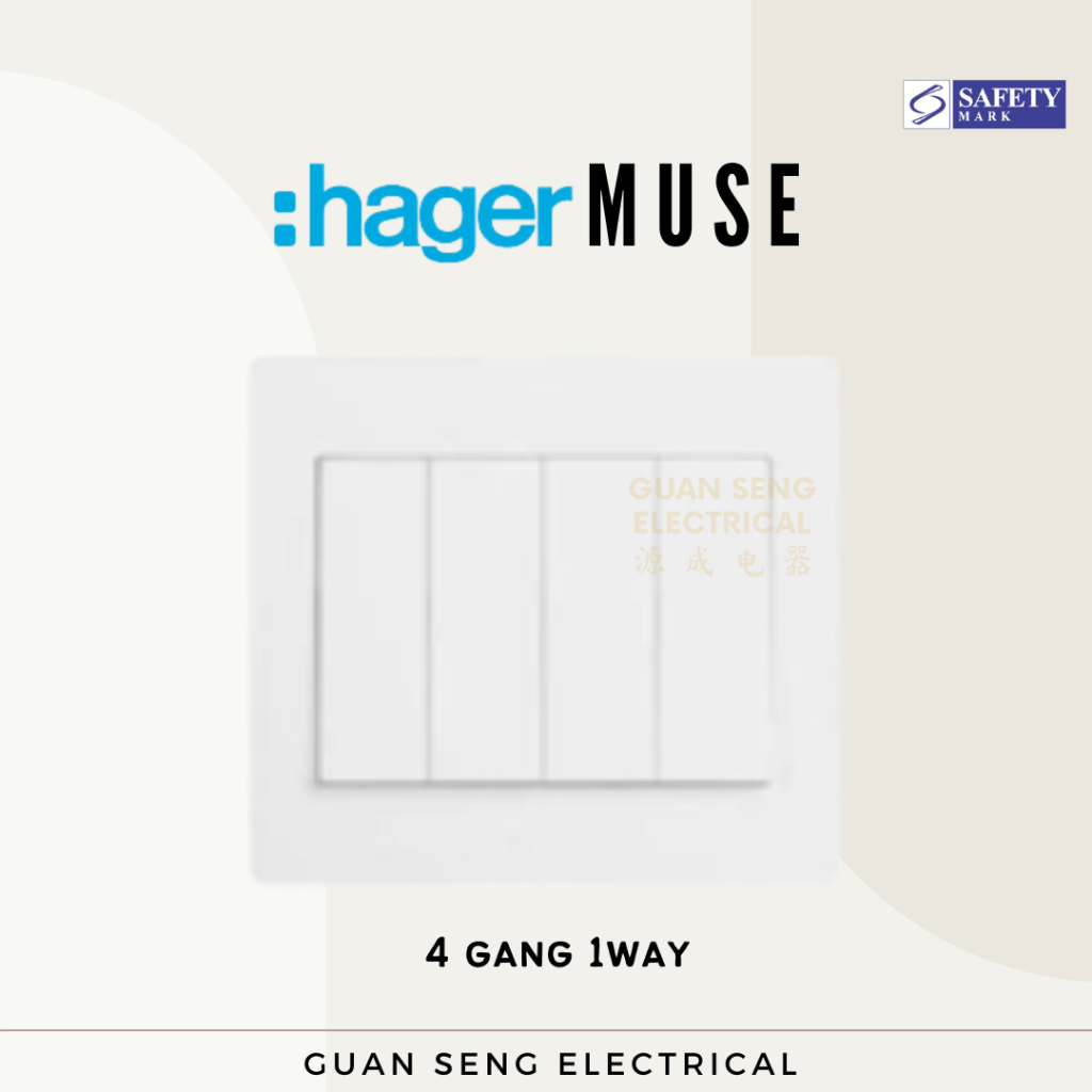 [SG Seller] Hager Muse Switch and Socket White | Guan Seng Electrical ...
