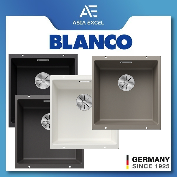 BLANCO SUBLINE 400-U BLACK/ROCK GREY/WHITE SINGLE BOWL GRANITE KITCHEN ...