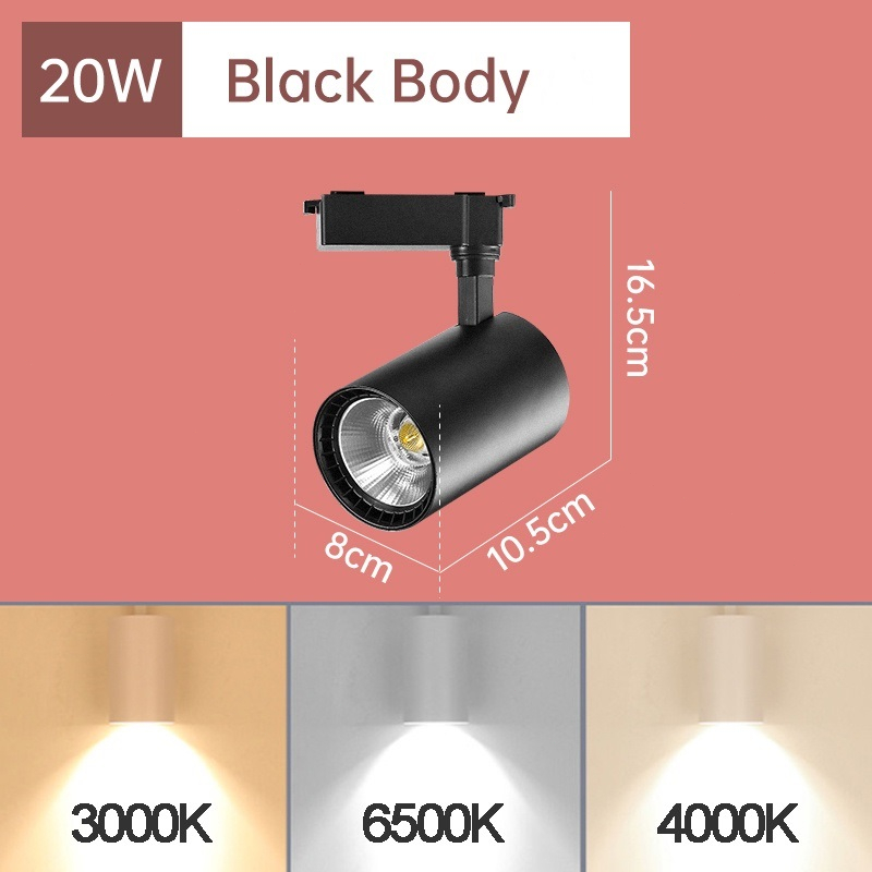 Led Track Light Bar 12W 20W 30W 40W COB Track Lamp Linear Lighting ...