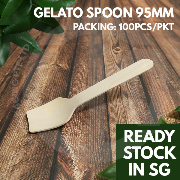 Gelato Spoon (100pcs) / Wooden Ice Cream Spoon / Dessert Spoon / Taster ...