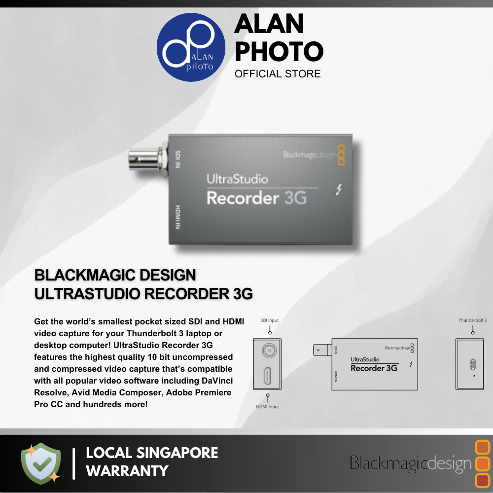 Blackmagic Design UltraStudio Recorder 3G [BDLKULSDMAREC3G ...