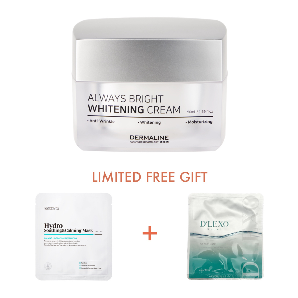 [DERMALINE Korea] ALWAYS BRIGHT WHITENING CREAM 50ml | Shopee Singapore