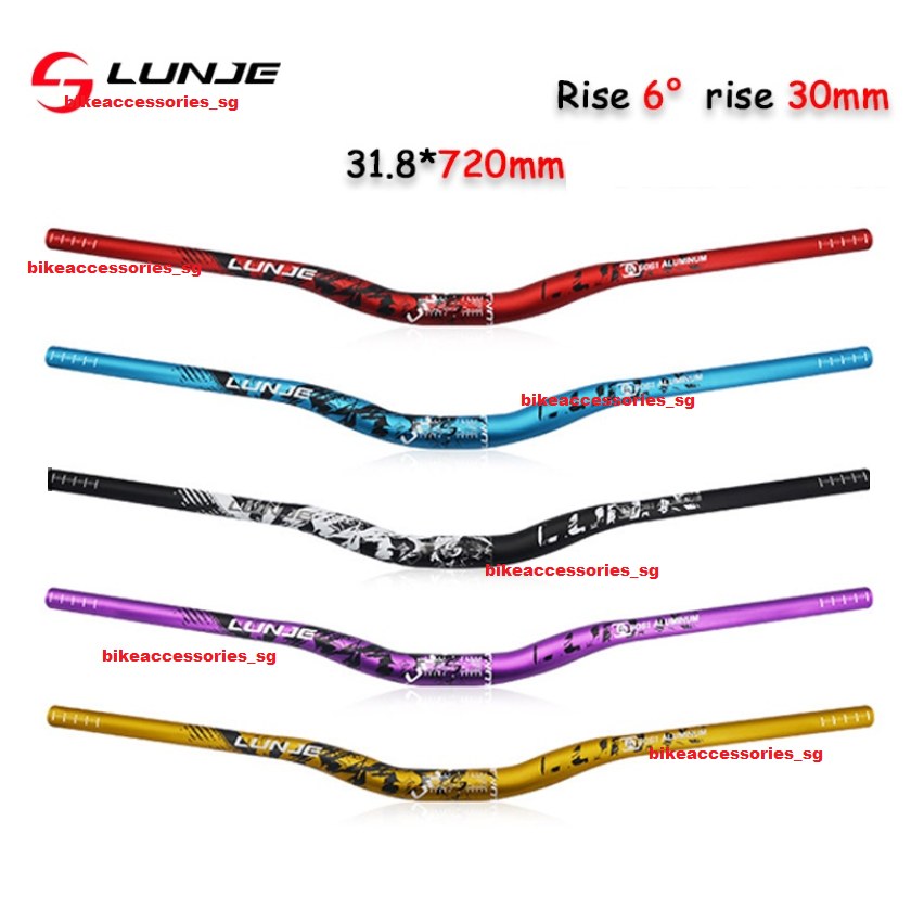 [SG SELLER] Lunje Handle Bar Alloy 31.8mm x 720mm bicycle downhill off-road handlebar horizontal ...