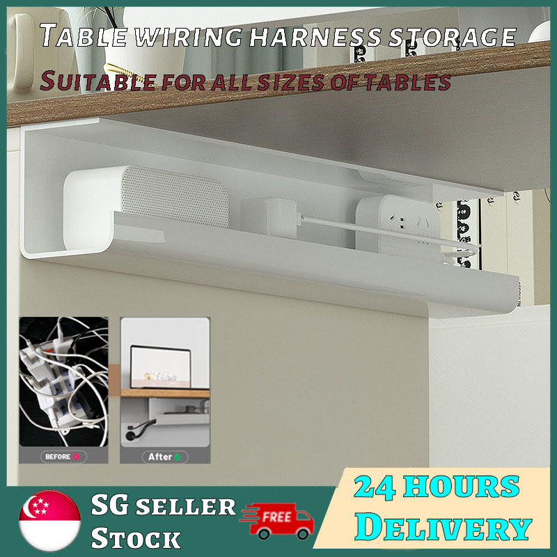 【SG Stock】70/55/40cm Underdesk cable management cable Unperforated ...