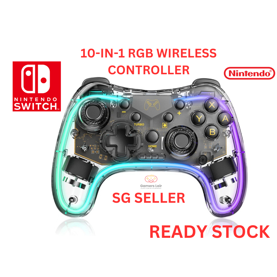 Wireless RGB Transparency Controller for Nintendo Switch/Oled /Lite/PC ...