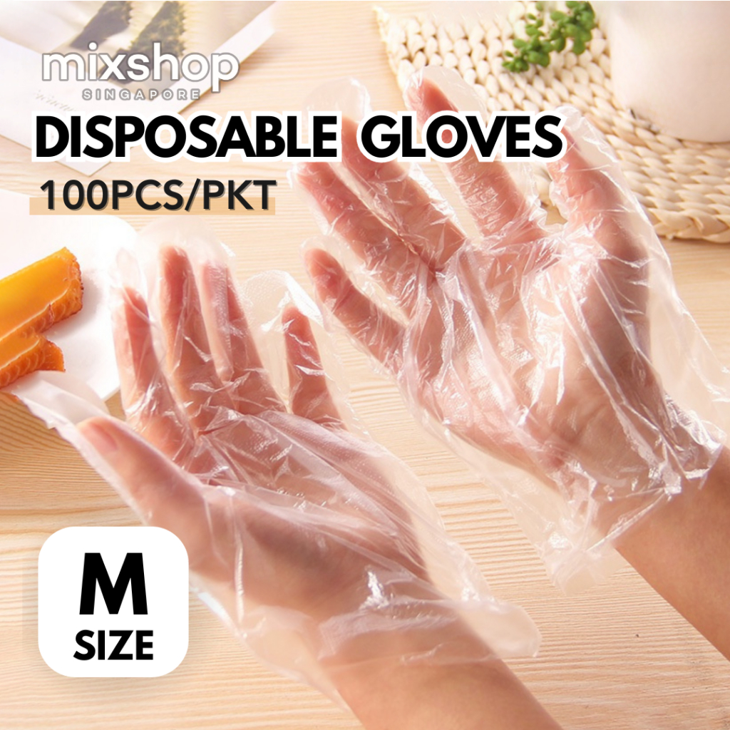 mixshop Thick Disposable Hand Gloves for Home/Restaurant/Hotel [100pcs ...