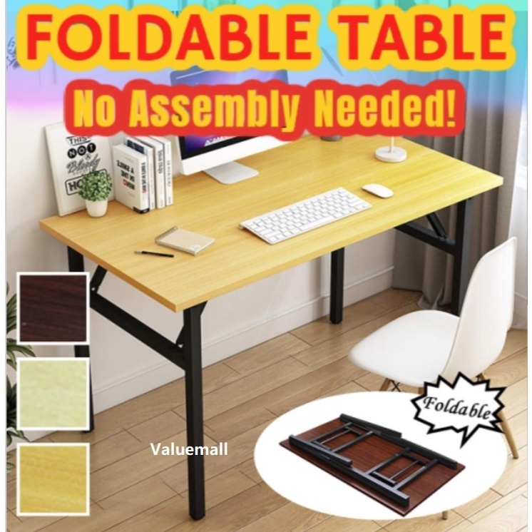 [SG SELLER] 80/100/120cm Foldable Table Portable Computer Desk Laptop ...