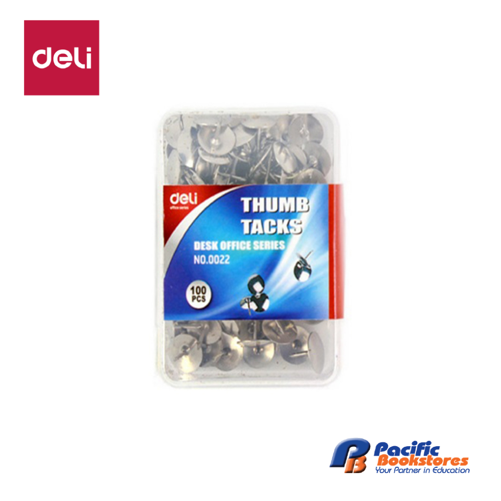 Deli E0022 Thumb Tack (100'S) | Shopee Singapore