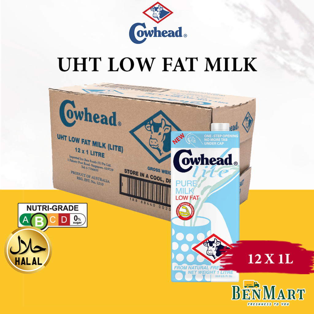 [BenMart Dry] Cowhead UHT Low Fat Milk 1L Carton Deal - Australia ...