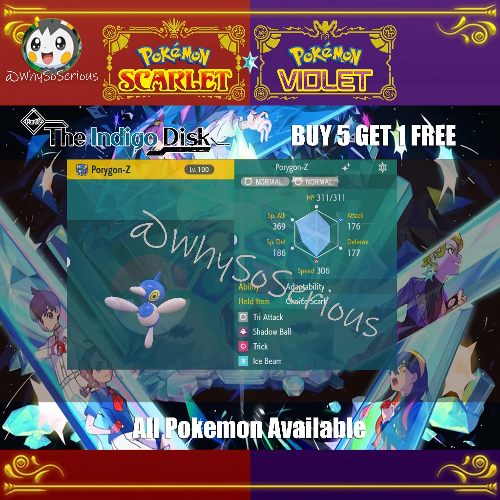 Nintendo Switch Pokemon Scarlet and Violet Shiny Battle Ready Porygon-Z ...