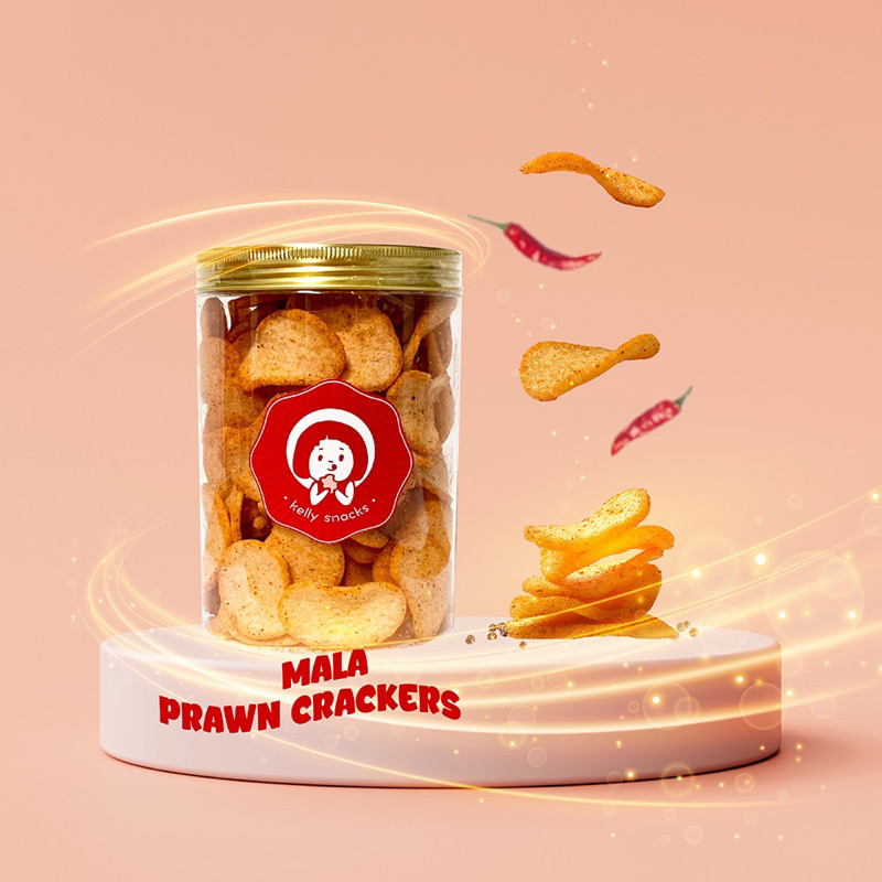 Kelly Snacks Mala Prawn Crackers 115g | Shopee Singapore