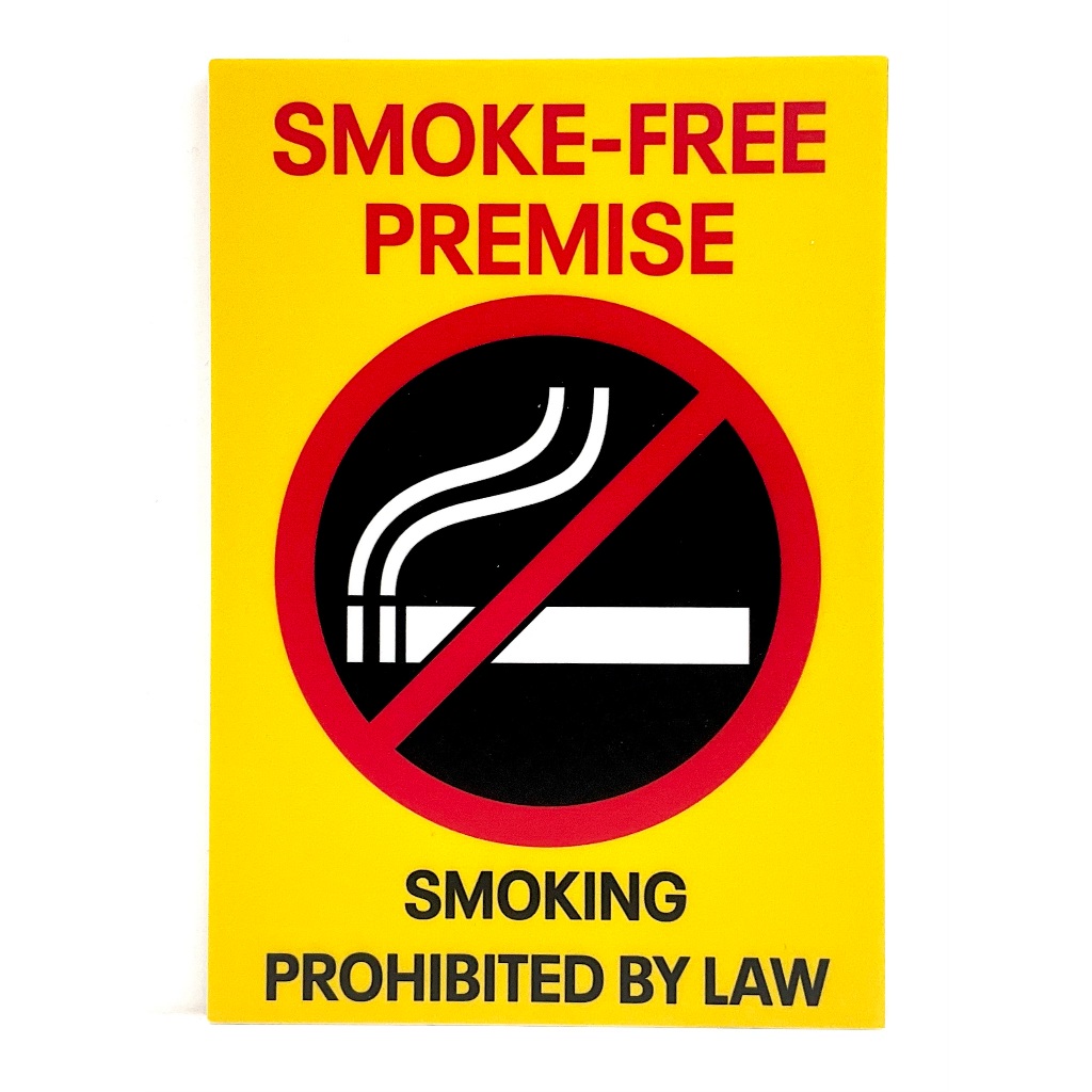 SMOKE - FREE PREMISE SIGN/SIGNAGE | 148mm x 210mm | VAPING SIGNAGE ...