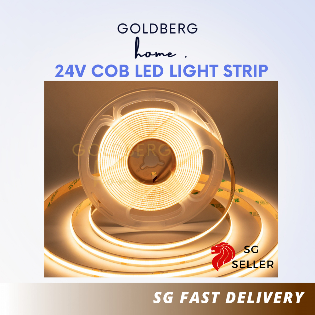 [SG Seller] Premium 24V COB LED Light Strip 5M | Goldberg Home | Shopee ...