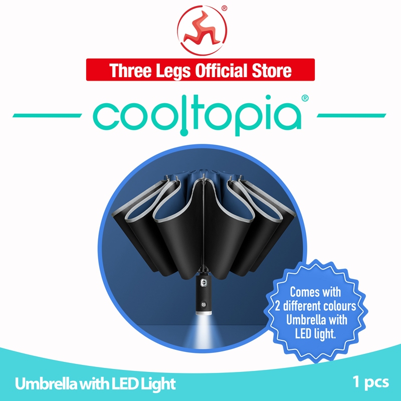 Three Legs Reverse Folding Umbrella-With LED Light | Shopee Singapore