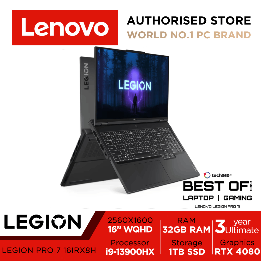 Legion Pro 7 16IRX8H | 82WQ000BSB | 16" WQHD | Intel i9-13900HX | RTX ...