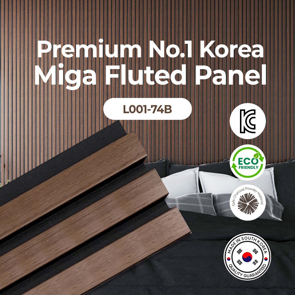 DEKOREA Miga Korean Louver Wall Panel Decoration Fluted Panel L001-74B ...