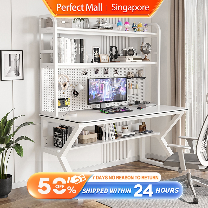 PM Study Table With Bookshelf Computer Table Student Study Desk Work ...