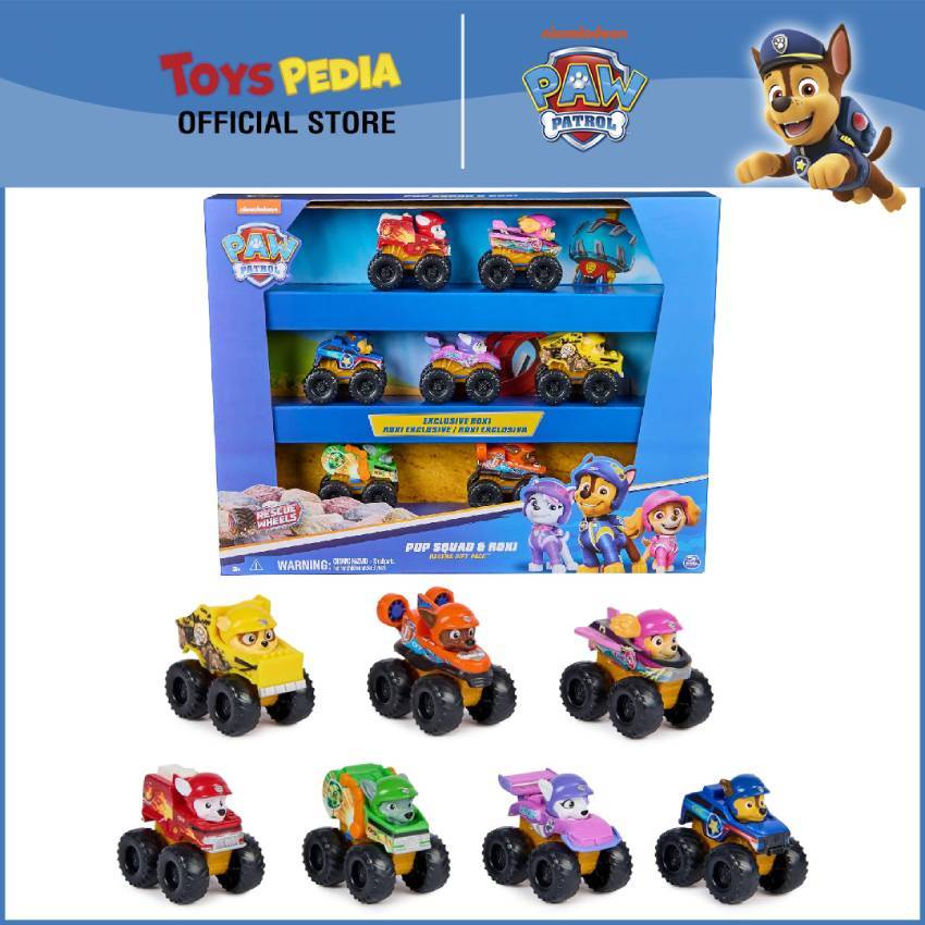 PAW Patrol: Rescue Wheels, 7-Piece Pup Squad Racers Gift Set with ...