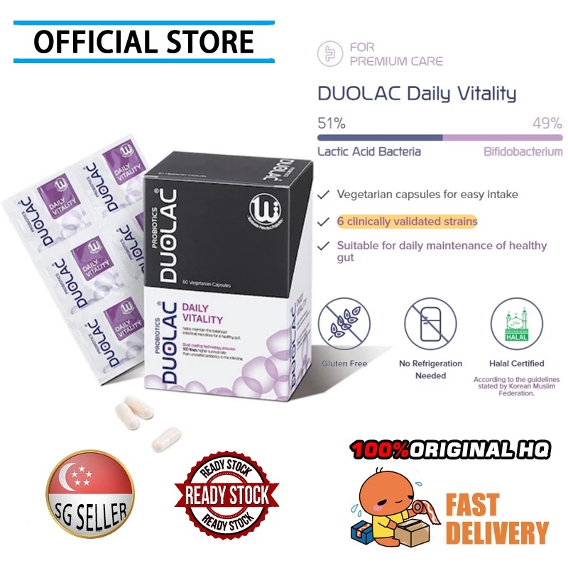 【SG Ready Stocks】DUOLAC Daily Vitality Probiotics 60 x Vegan Caps | Shopee Singapore