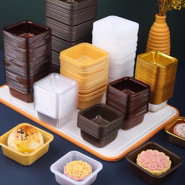 Mooncake Pastry Tray Without Lid 100pcs Mooncake Packaging Heat Seal ...
