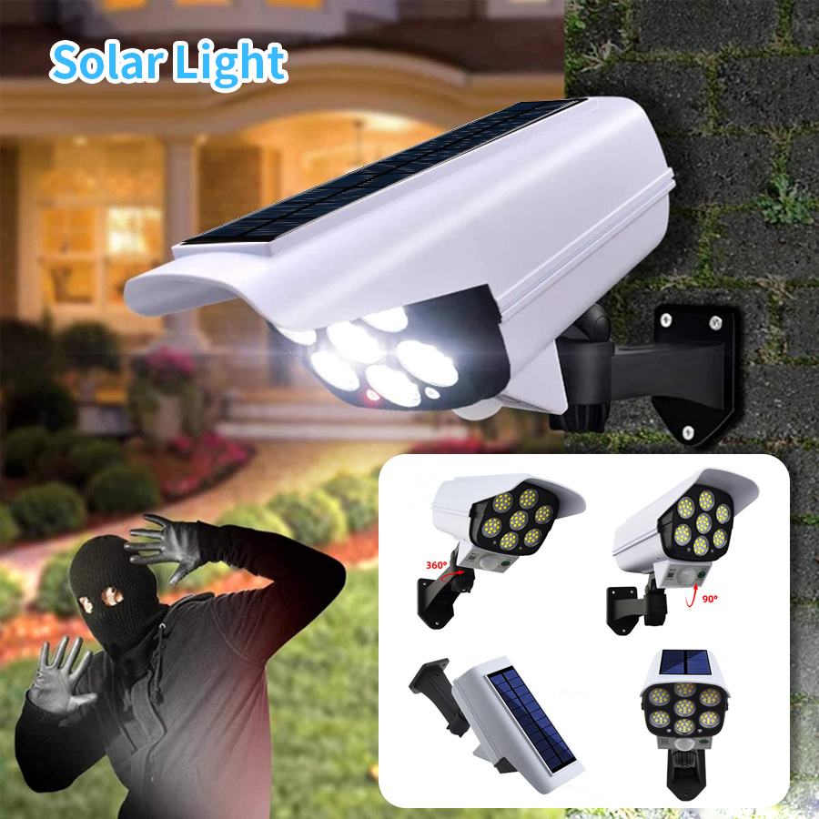 Solar Street Light Monitoring Lamp 77 LED Camera Body Induction Wall ...