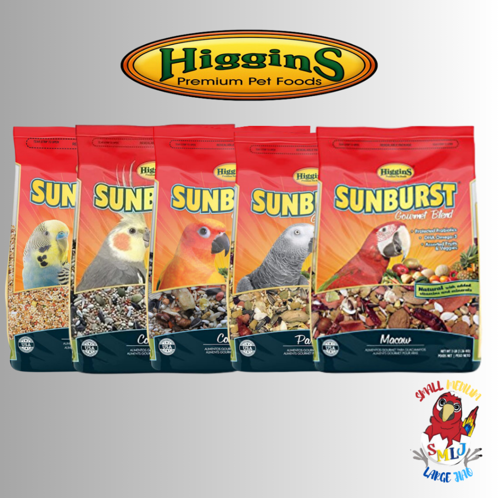 HigginS Sunburst Parakeet/Cockatiel/Conure/Parrot/Macaw Gourmet Blend ...