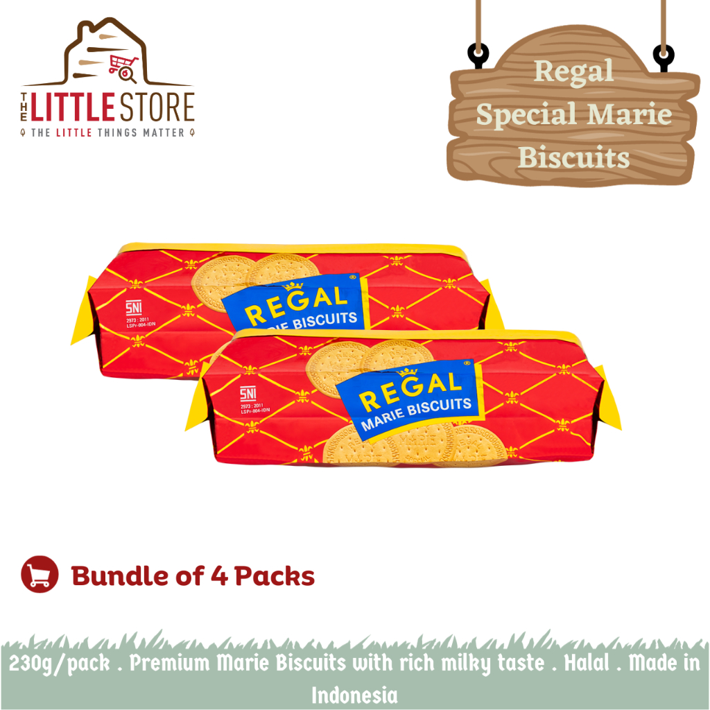 [Bundle of 4 Packs] Special Regal Marie Biscuits 230gm - Special Recipe ...