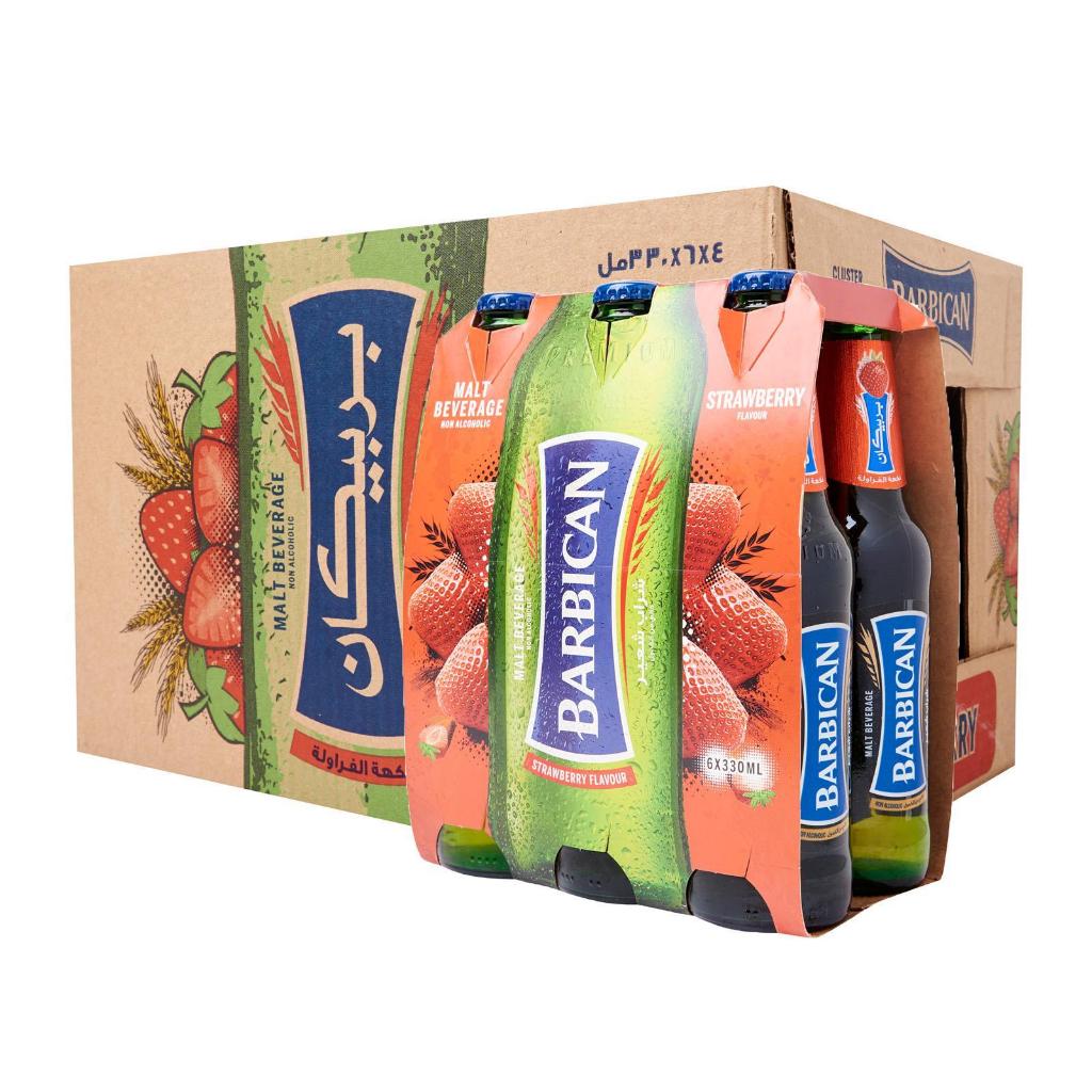 24 x 330ml Barbican Non-Alcoholic Malt Drink STRAWBERRY - Halal ...