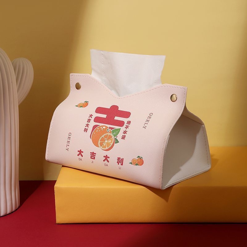 Creative CNY Chinese New Year Tissue Holder Festive Words Tissue Box ...