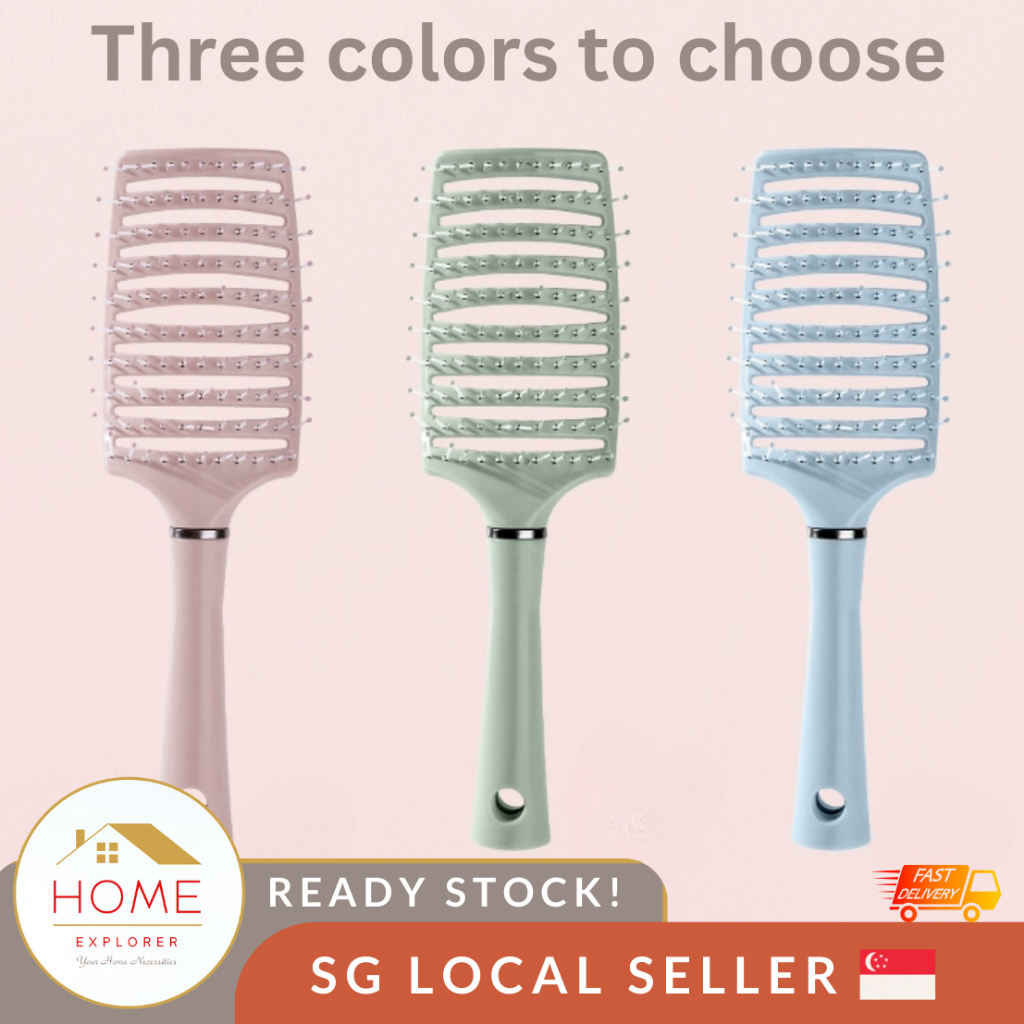 Volumising Detangling Styling Massager Comb Hair Brush Anti Static ...