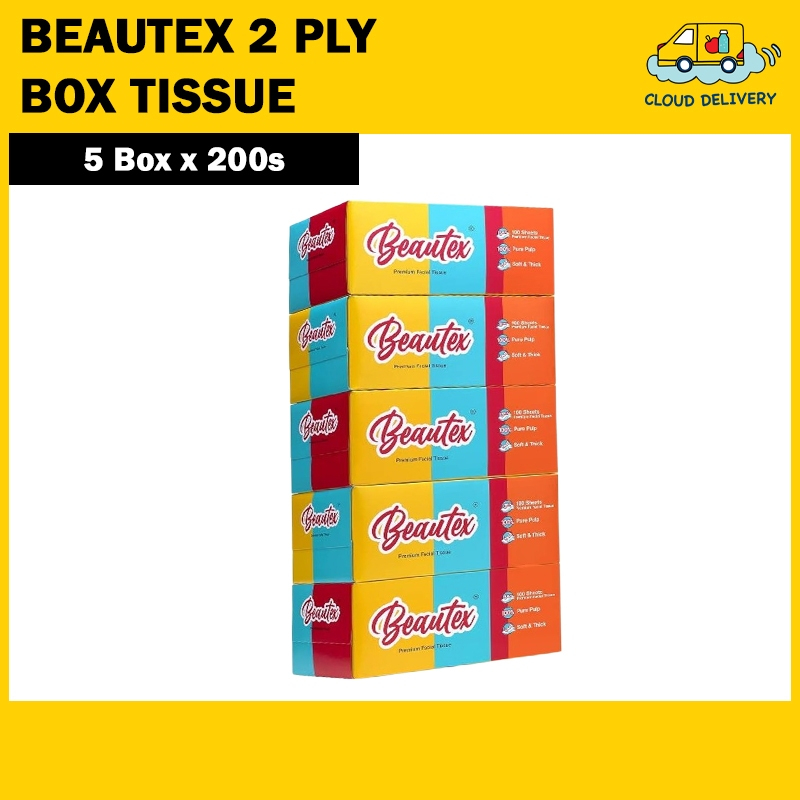 Beautex 2 Ply Box Tissue (5 Box x 200s) | Shopee Singapore