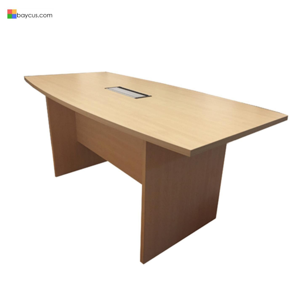2.4m Boat Shaped Conference Table / Meeting Table with Wire Management ...