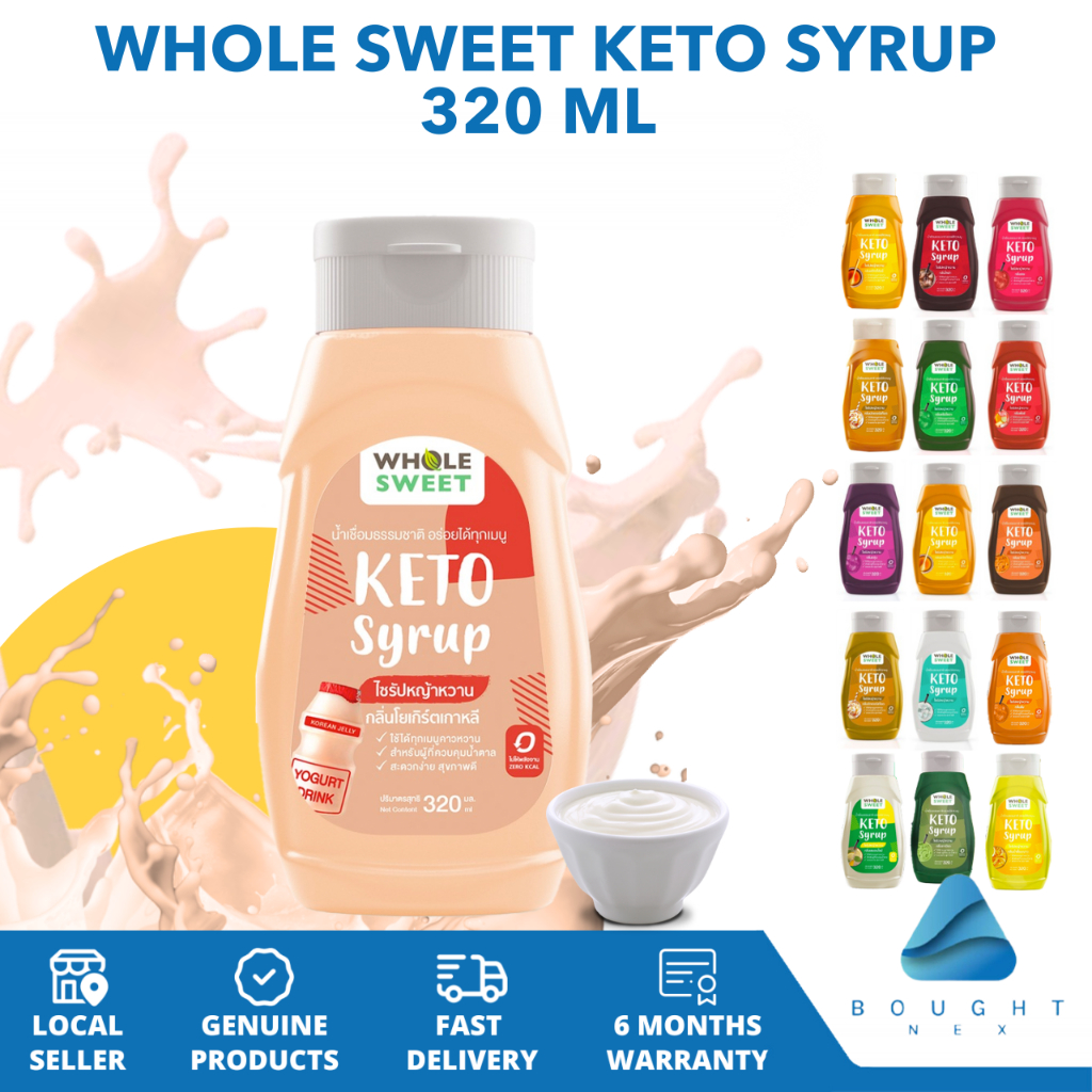 Whole Sweet Keto Stevia Syrup 320ml - Sugar Alternative Sweetener ...
