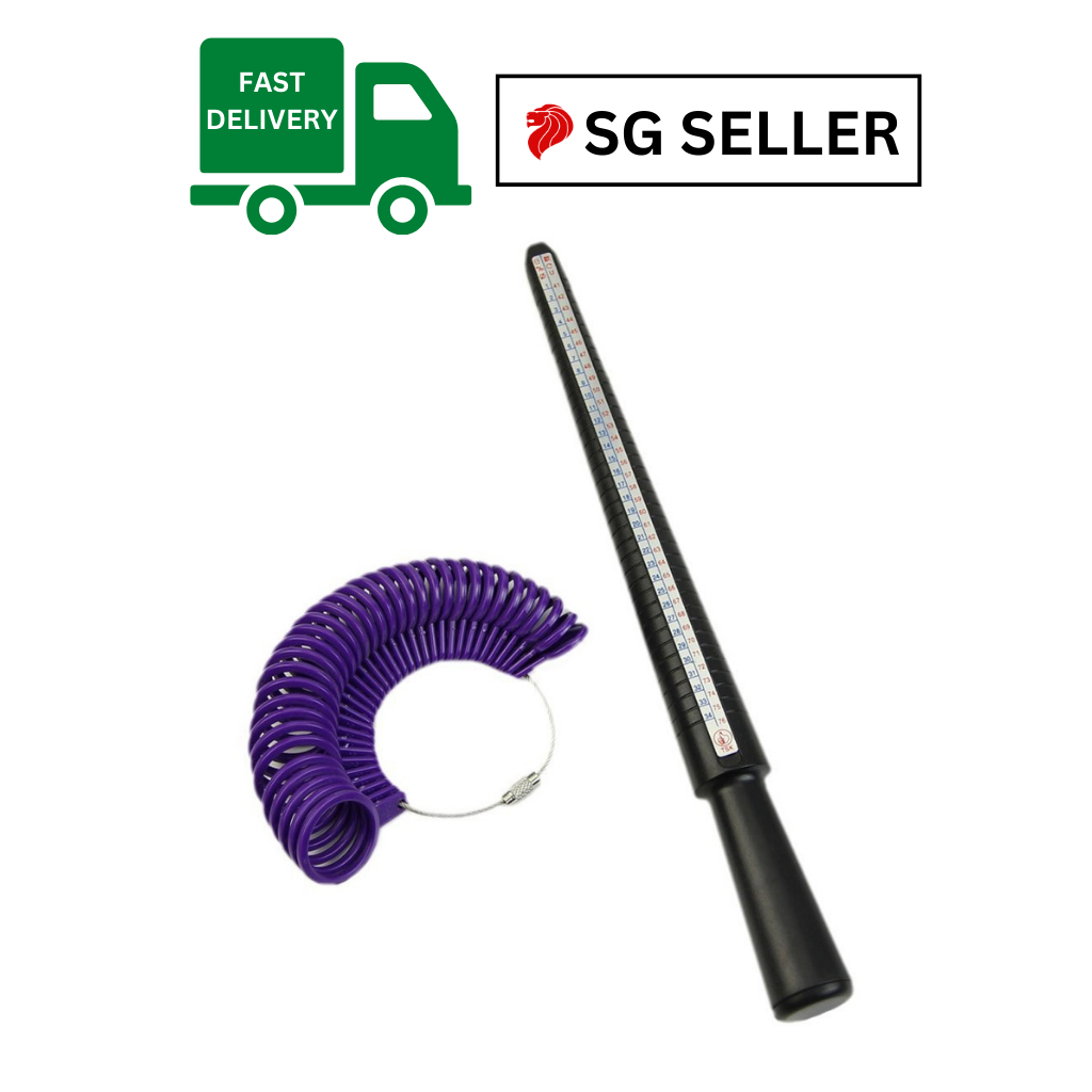 (SG) Ring Size Mandrel Stick Finger Gauge Ring Sizer Measuring Jewelry ...
